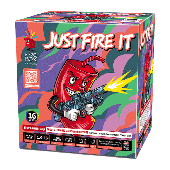 JUST FIRE IT! | 200 Gram Multi Shot Aerial by Pyro Box Firework