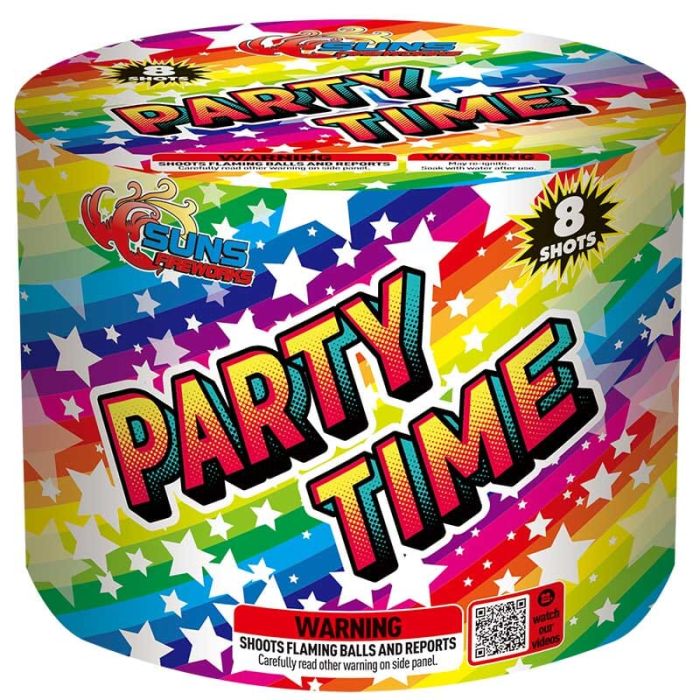 PARTY TIME | 200 Gram Cake | 8 Shots